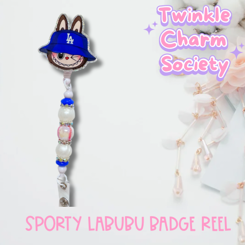 Sporty Labubu Badge Reel – Twinkle Charm Society